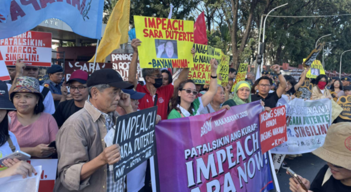 Impeachment kay VP Sara, sinalubong ng kilos-protesta: 'Convict Sara ...