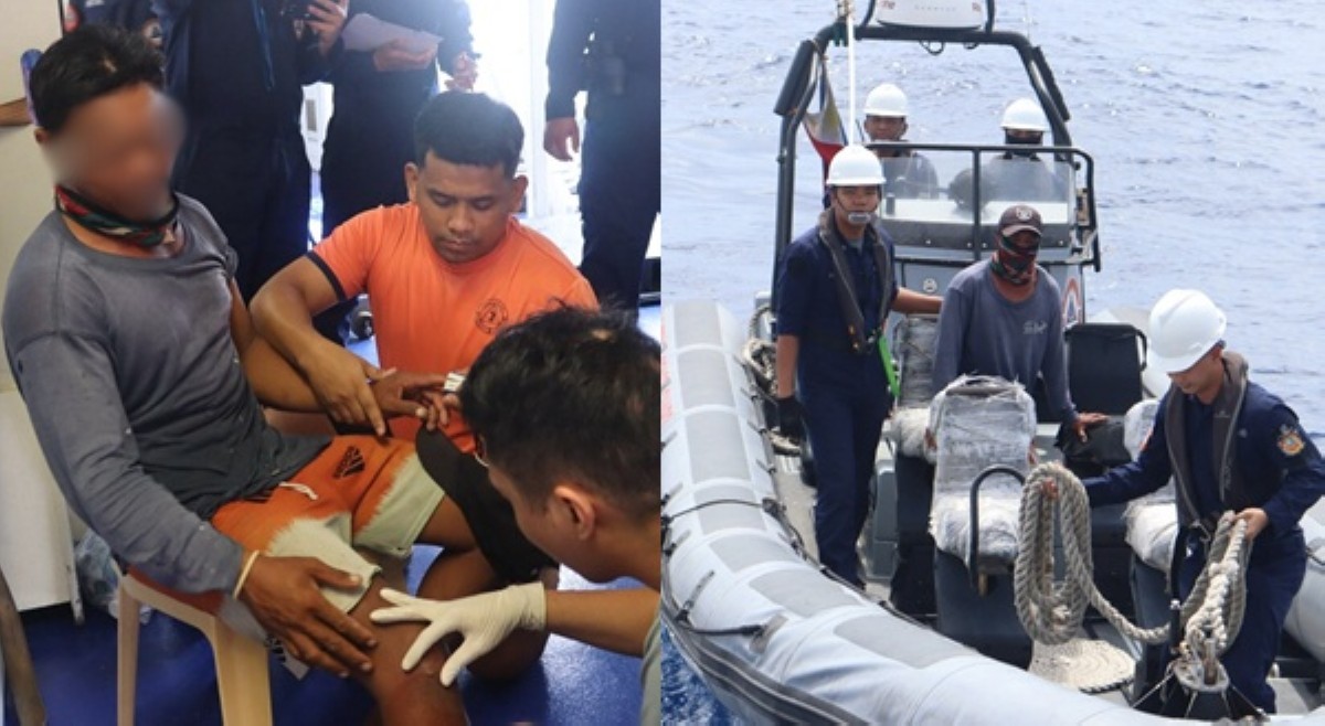 PCG, tinulungan mangingisdang nasugatan sa karagatan ng Bajo de ...