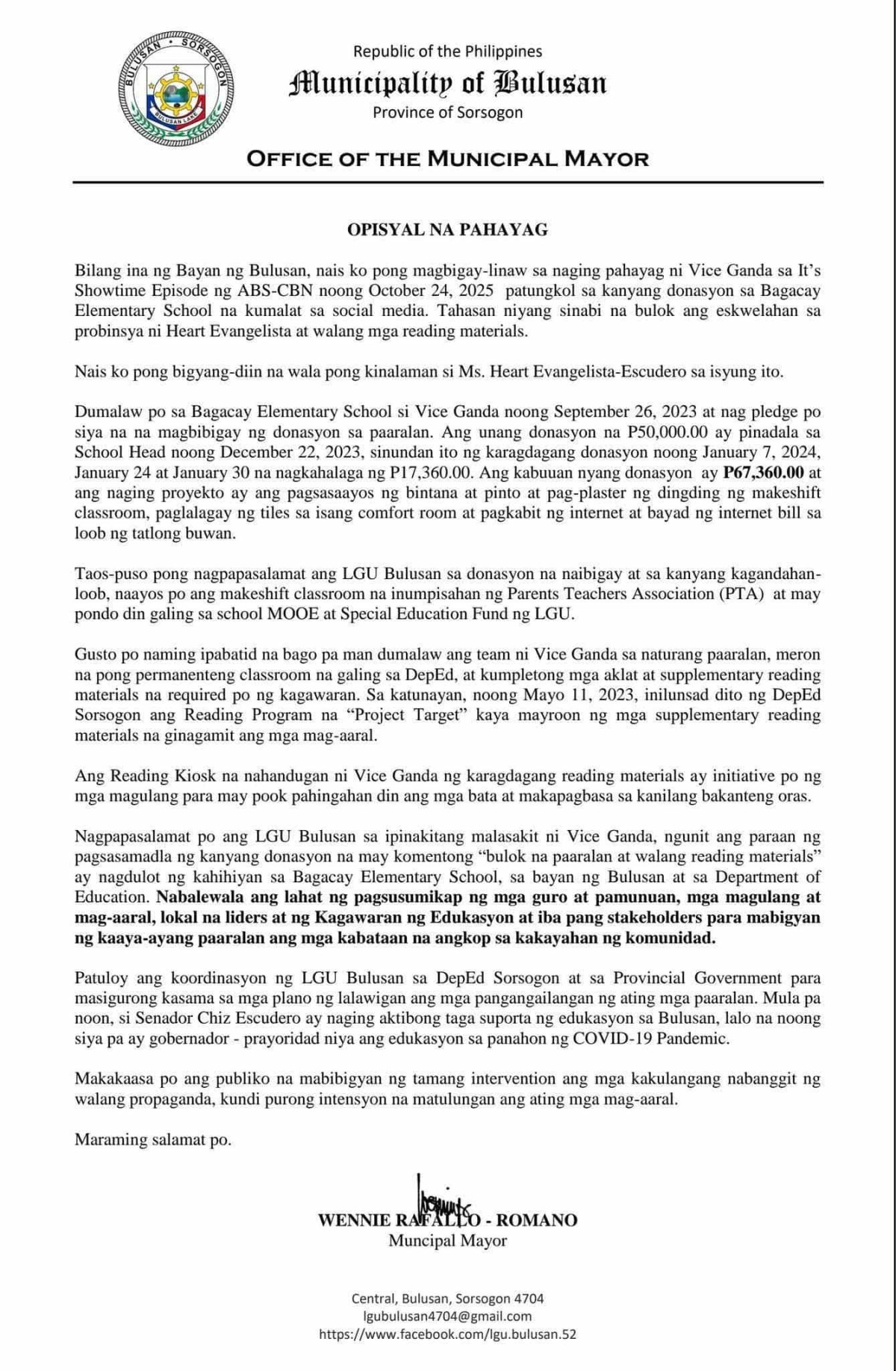 Komentong 'bulok na paaralan,' 'walang reading materials' ni Vice Ganda ...