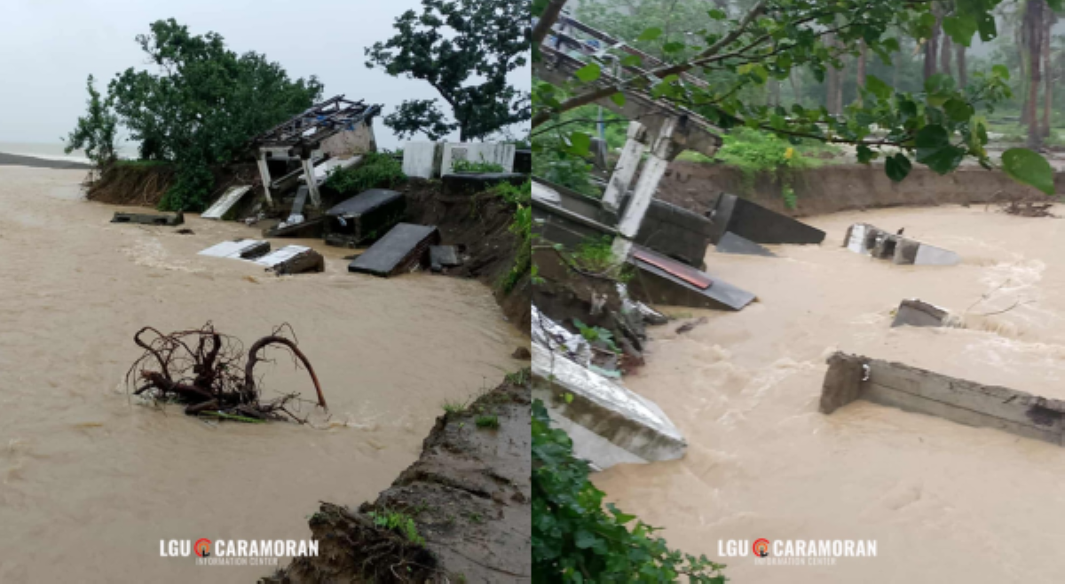 Bahagi ng sementeryo sa Catanduanes, gumuho sa pag-ulan; ilang puntod ...
