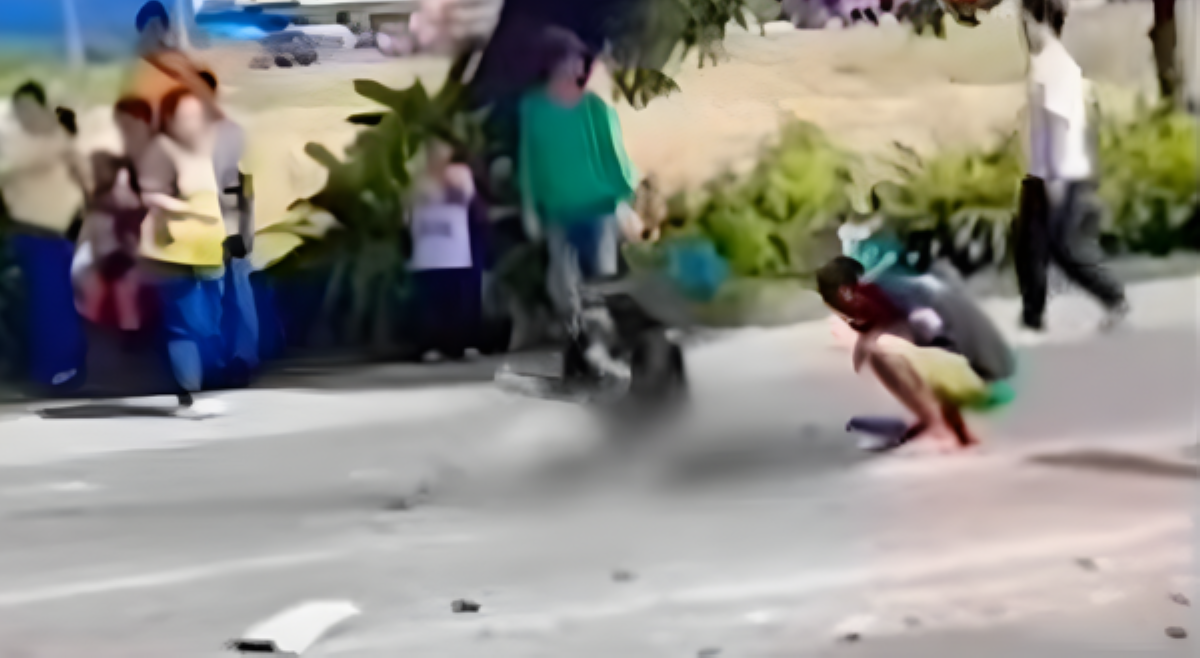 Estudyanteng papasok ng eskwelahan, tumilapon at nagulungan ng truck ...