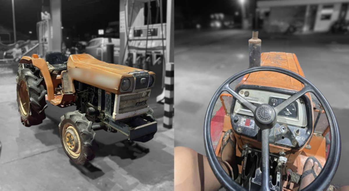 Sinagot pabalagbag! Magsasaka, dinala ang tractor sa gas station dahil ...
