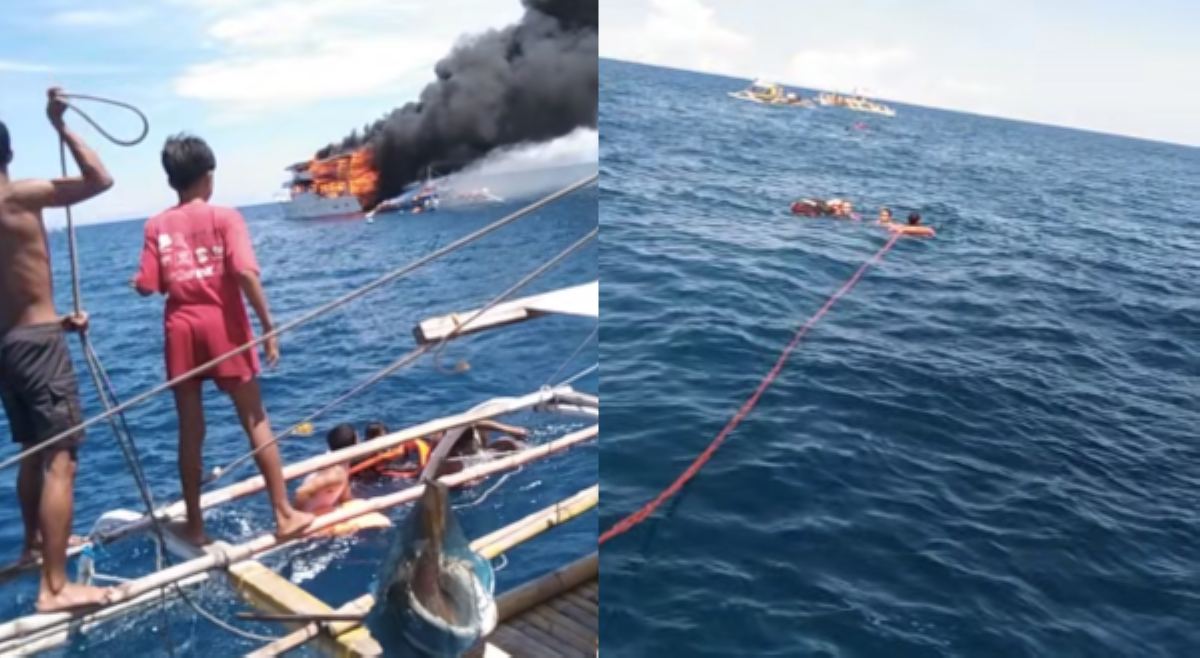 #BalitaExclusives: Yateng may kargang relief goods, nasunog sa dagat ...