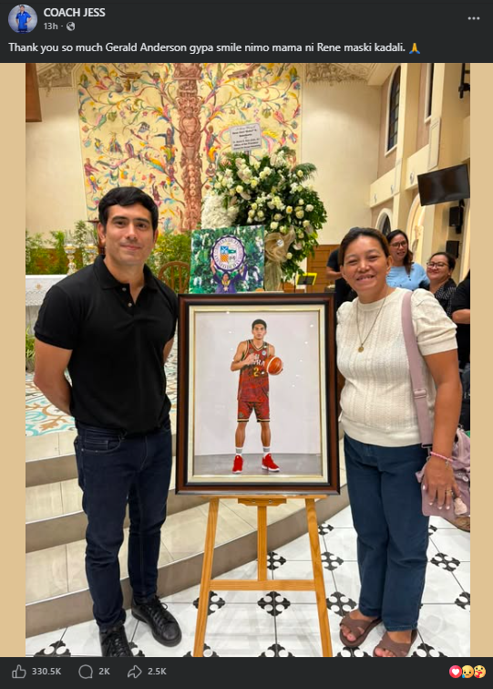Gerald Anderson, saglit na pinangiti ina ni Rene Baterbonia!-Balita