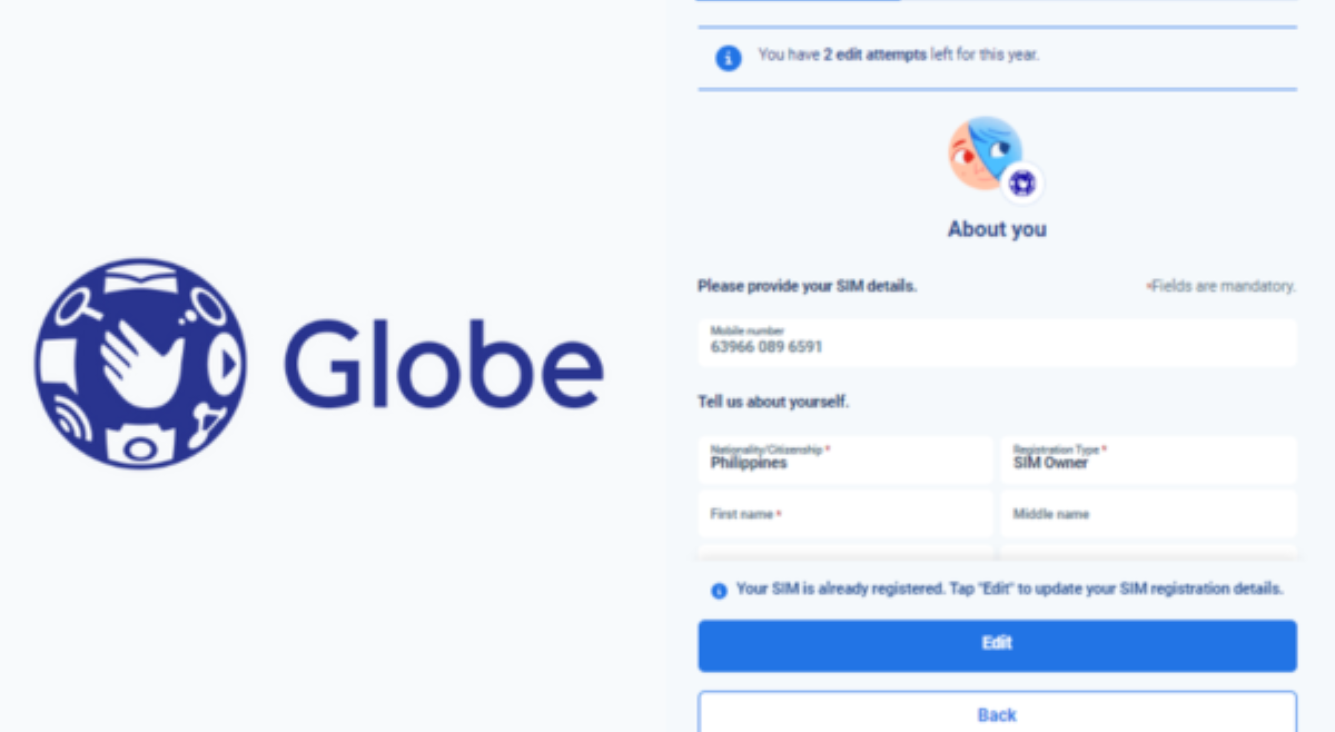 Paalala ng Globe: Panatilihing updated ang impormasyon sa SIM ...
