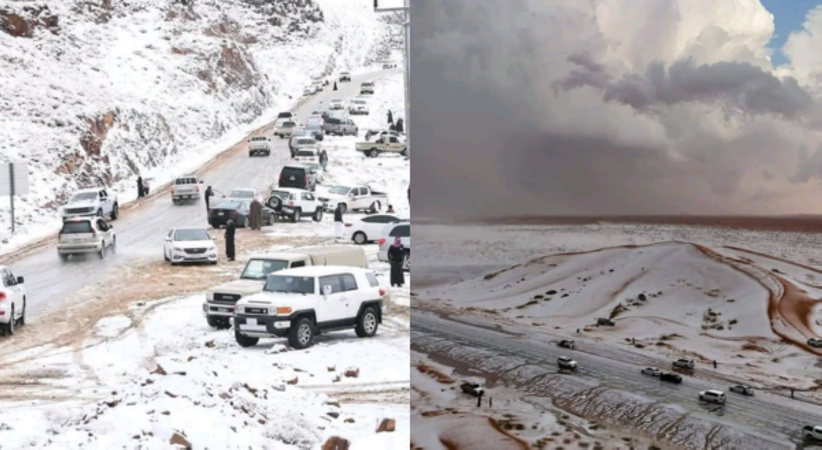 For the first time! Disyerto sa Saudi Arabia, nakaranas daw ng snow?-Balita